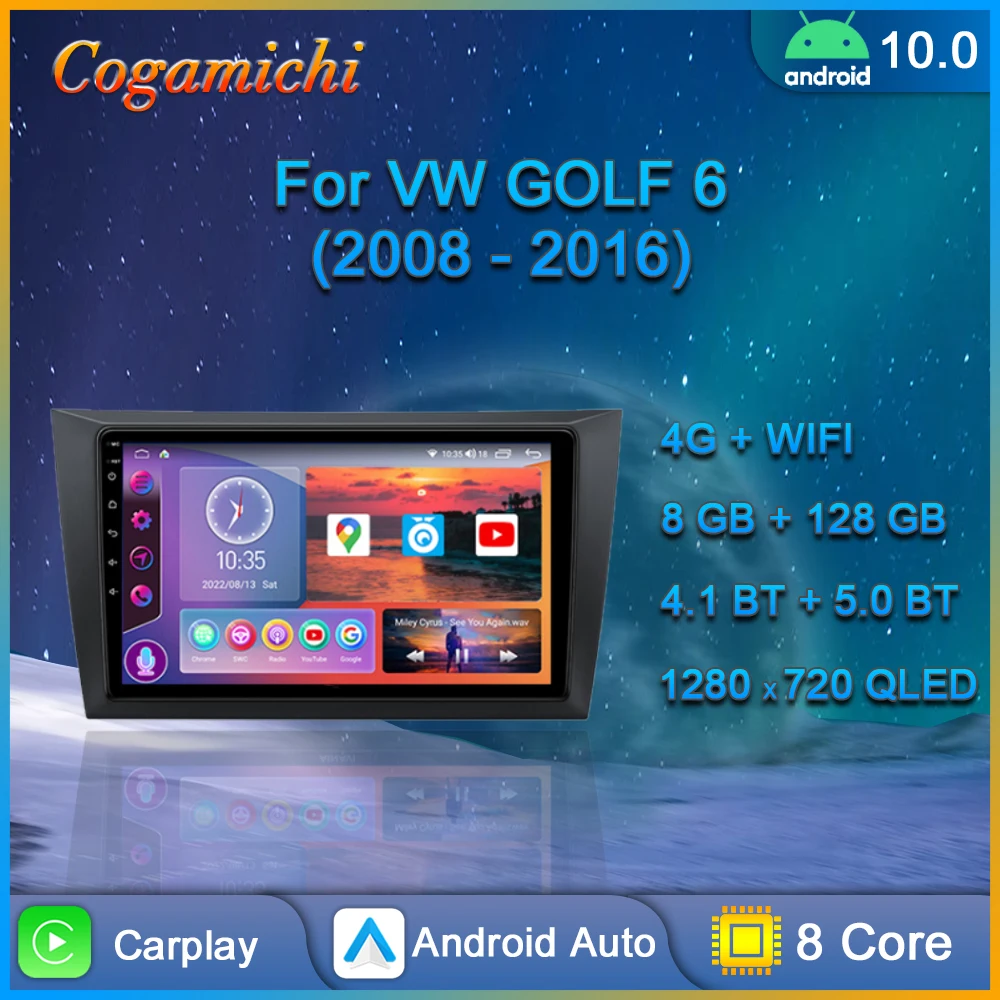 Multimedia Video Player For Volkswagen Vw Golf 6 2008-2016 Car Radio ...