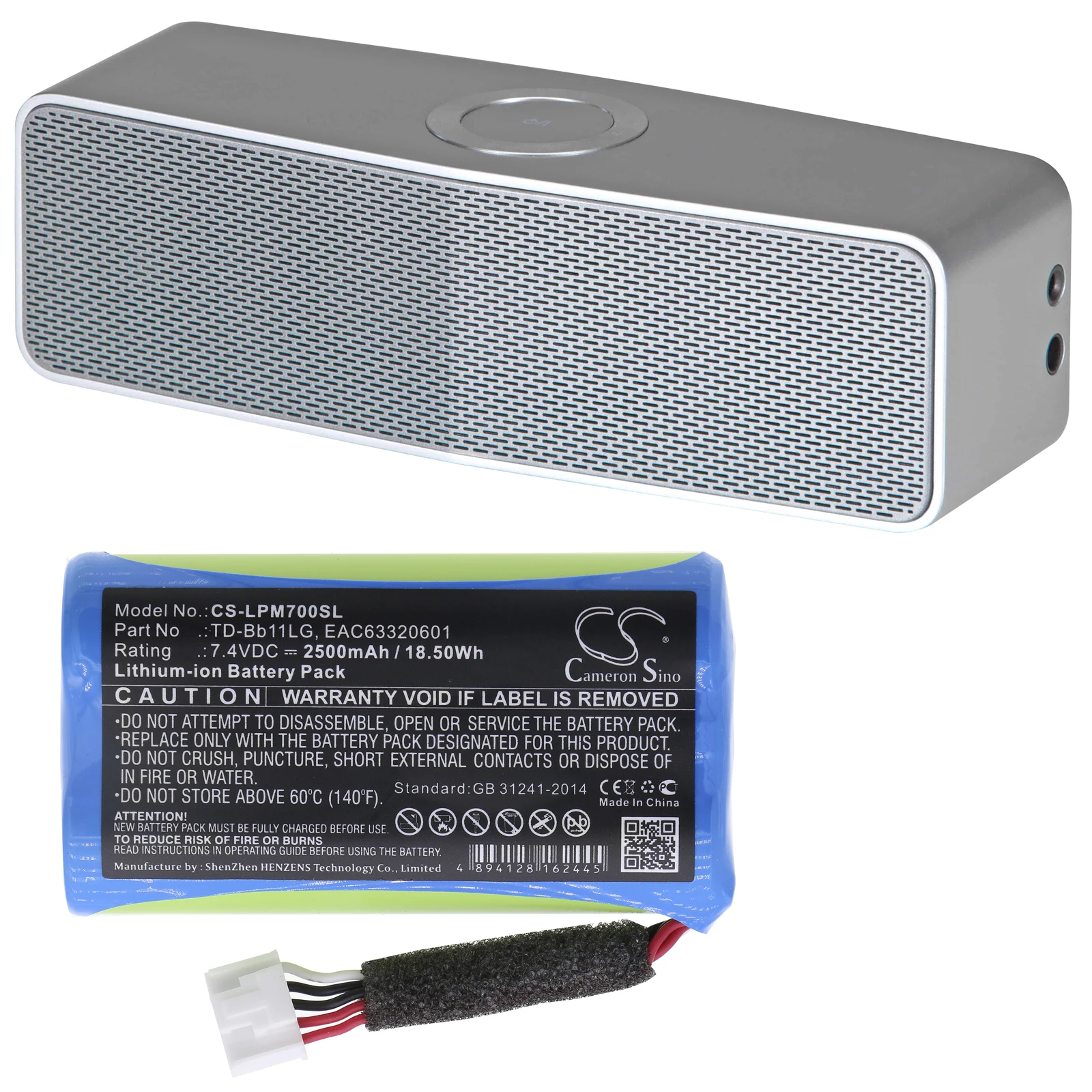 2500mAh-3400mAh-7-4V-Speaker-Li-ion-Battery-for-LG-TD-Bb11LG ...