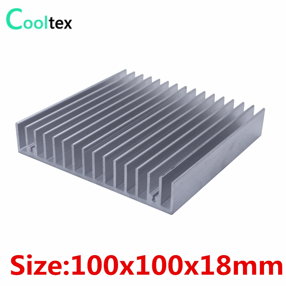 100% new 100x100x18mm radiator Aluminum heatsink Extruded heat sink for ...