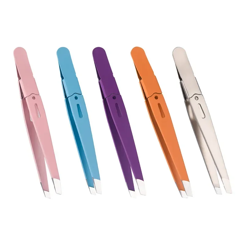 Eyebrow-Tweezer-Colorful-Hair-Beauty-Fine-Hairs-Puller-Stainless-Steel ...