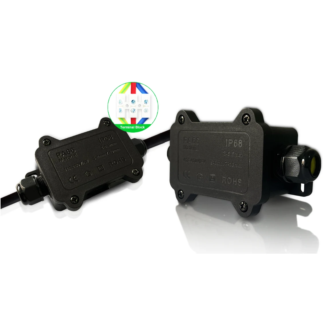 Electircal-Junction-Box-Waterproof-IP68-2-Way-Plug-Line-Outdoor-Power ...