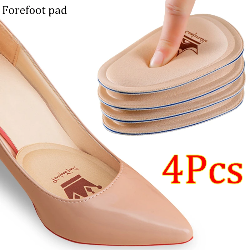 4pcs Women Forefoot Pad High Heels Non-slip Pain Relief Insert Half ...