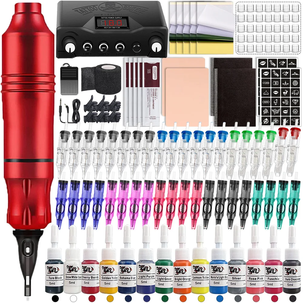Professional-Tattoo-Pen-Machine-Kit-Rotary-Tattoo-Pen-Set-for-Body-Art ...