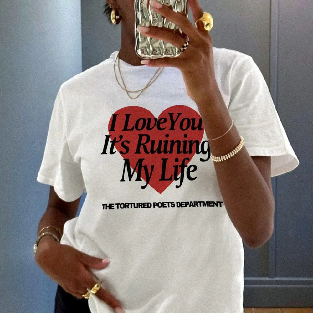 I-Love-You-It-s-Running-My-Life-Graphic-Tees-Unisex-Men-Women-Loose ...
