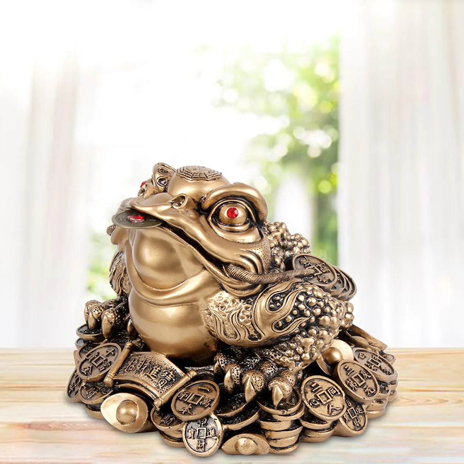 Resina-cinese-Lucky-Money-Frog-Statue-Three-Leg-Toad-per-il-regalo-di ...