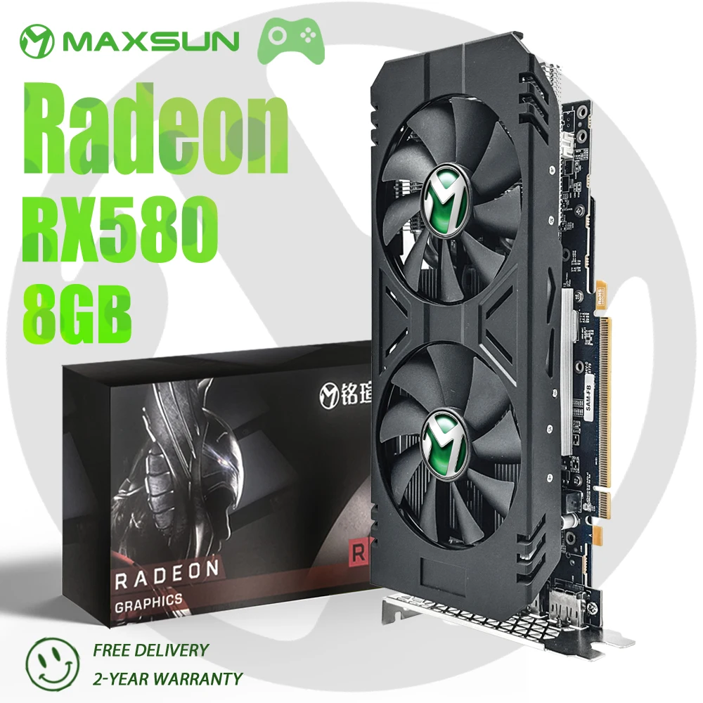 MAXSUN-Graphics-Card-AMD-RX580-8GB-Gaming-GDDR5-256Bit-PCI-Express-3-0 ...