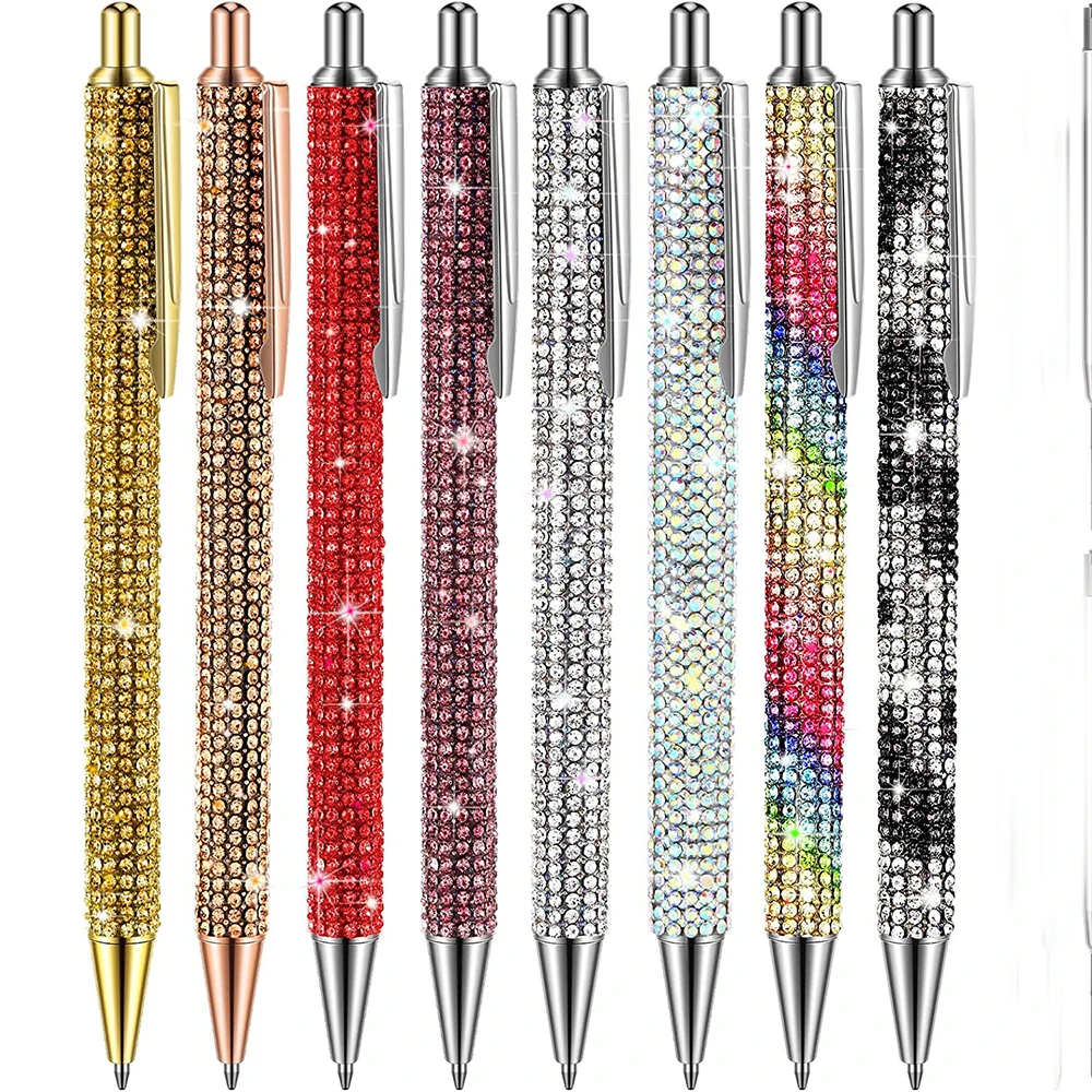 Rhinestone-Bling-Metal-Ballpoint-Pens-Black-Ink-Gift-Pens-Diamond-Big ...