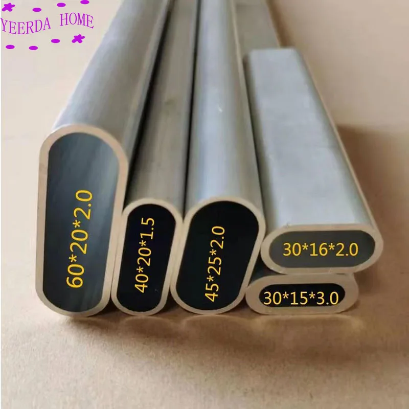 Aluminum Oval Pipe aluminum Alloy Hollow Flat elliptical tube Frame DIY ...