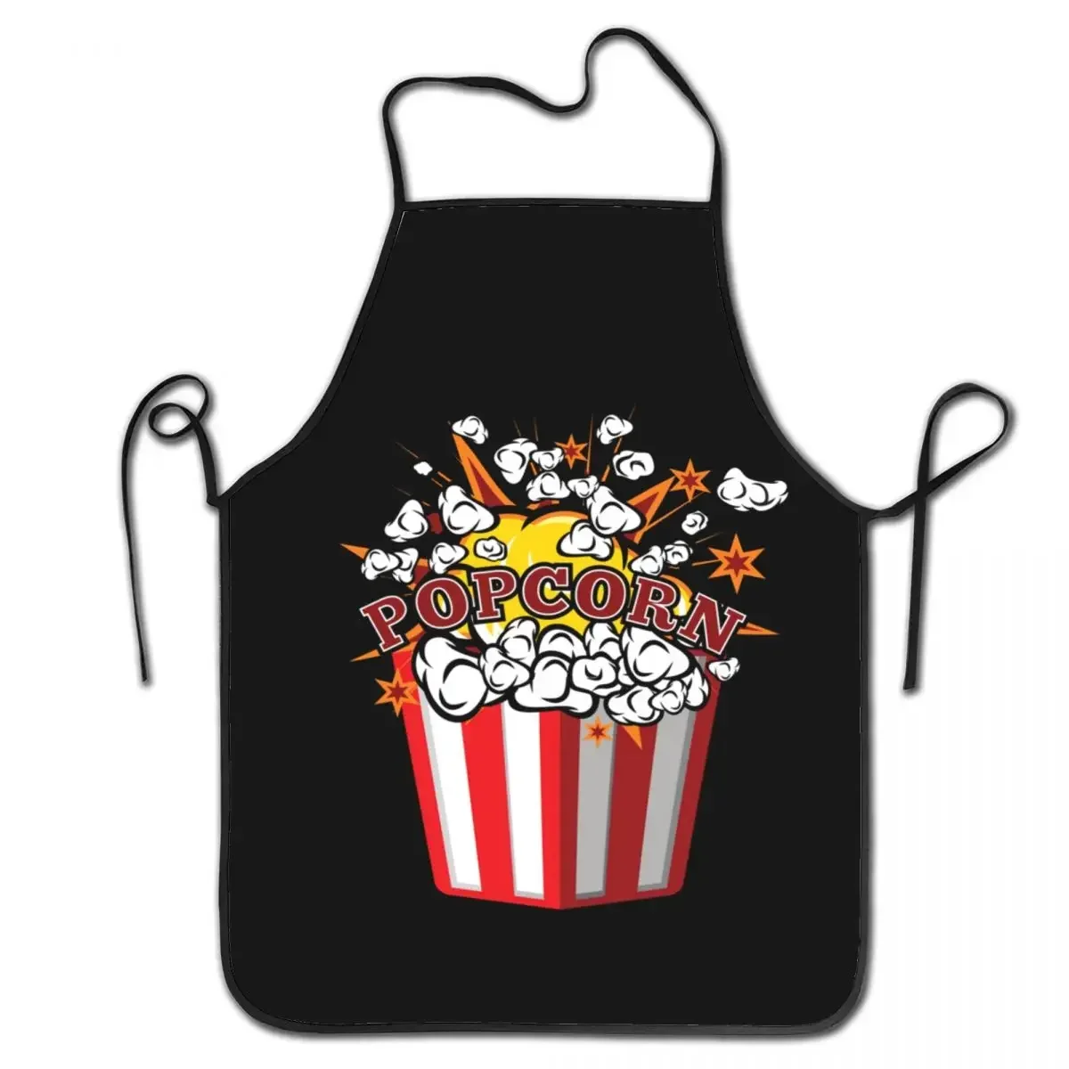 Funny Cartoon Popcorn Bib Apron Men Women Unisex Kitchen Chef Movie Day ...