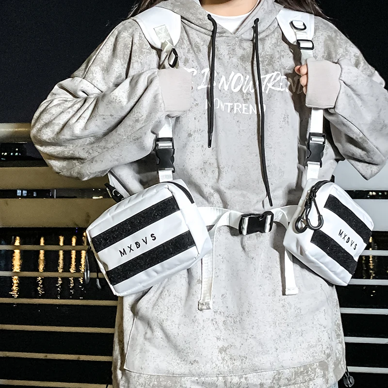 Two-Pockets-Woman-Men-Fanny-Pack-Punk-Two-Pockets-Harness-Chest-Rig-Bag ...
