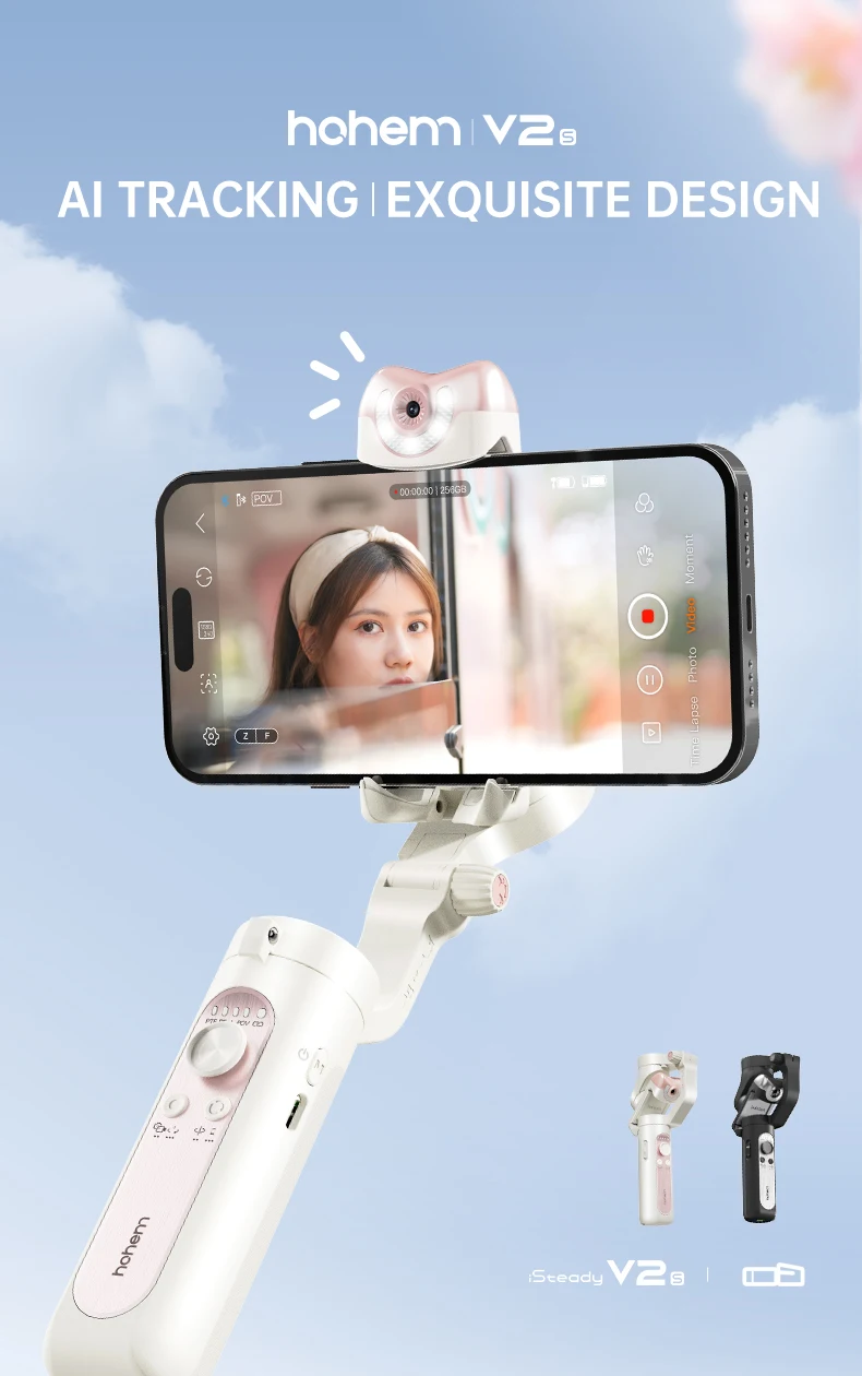 Hohem-iSteady-V2S-Phone-Gimbal-Stabilizer-3-Axis-Foldable-Phone-Gimbal ...