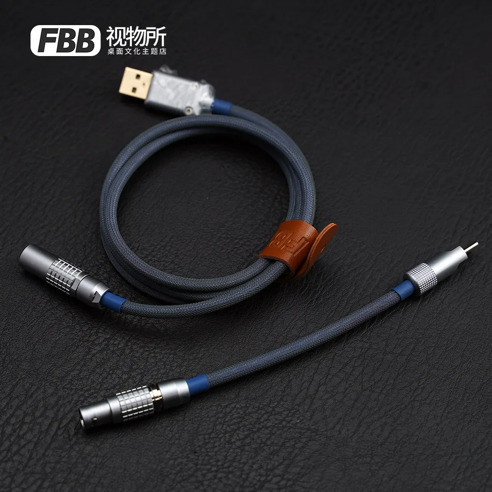 FBB Custom GMK Denim lemo cable for Mechanical Keyboard With black lemo ...