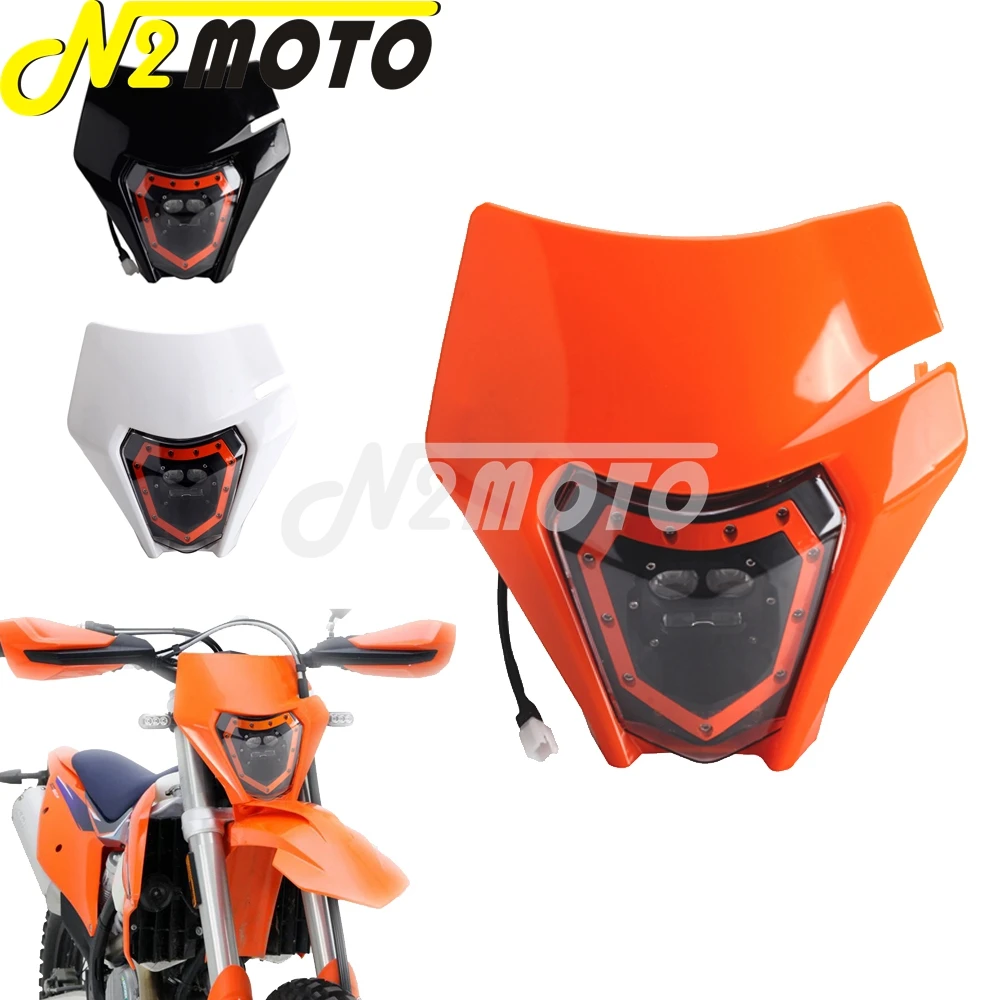 Faro LED naranja E8 e mark para Motocross, lámpara de cabeza para KTM ...
