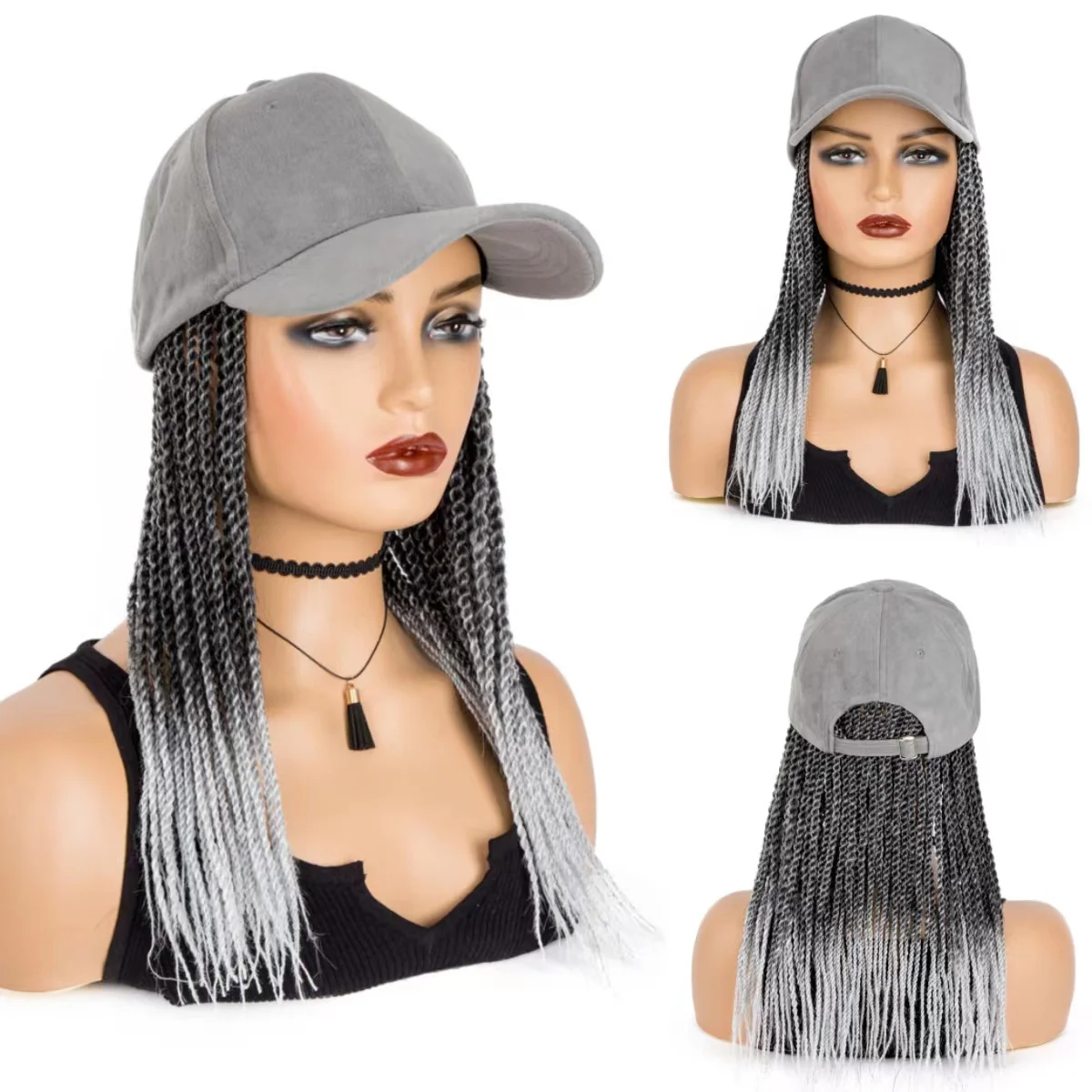 WIGERA-Braided-Baseball-Cap-Wig-Hot-Sale-Box-Braid-Hair-Extensions-With ...