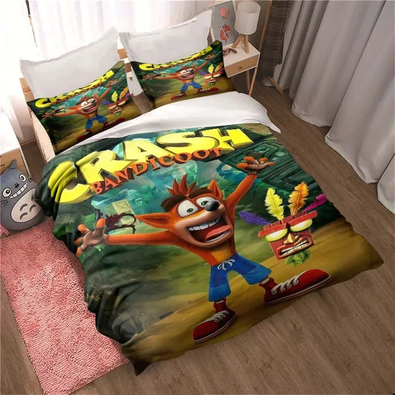 Cartoon-Game-Crash-Bandicoot-Duvet-Cover-Set-Luxury-Bedding-Set ...