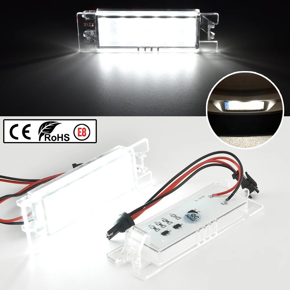 2Pcs-Error-Free-LED-License-Number-Plate-Light-Lamps-For-Opel-Astra-H-J ...