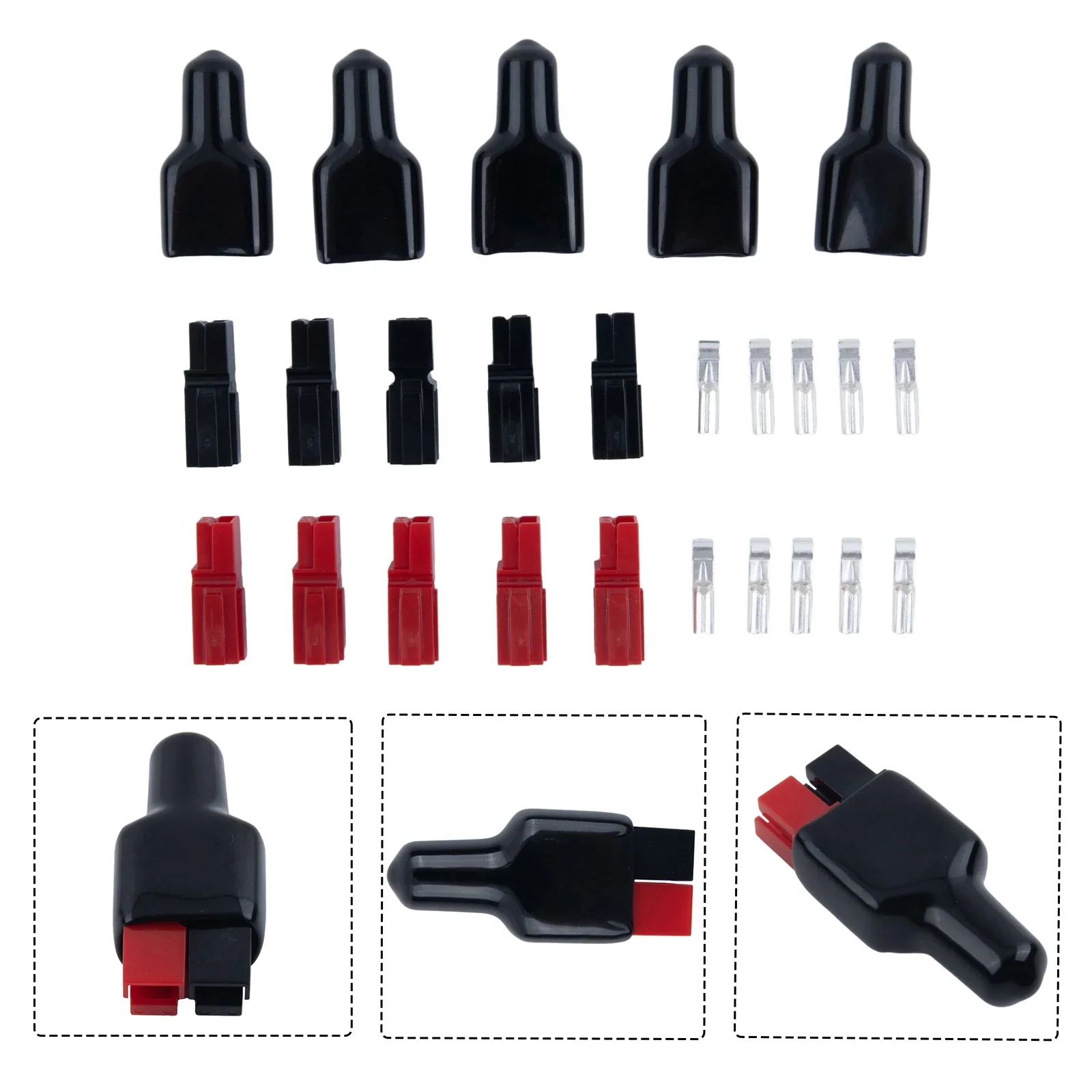 5-Pair-15A-45a-600V-For-Anderson-Plug-Marine-Power-Connectors-Terminal ...
