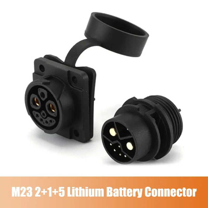 Waterproof-M23-2-1-5-Battery-Connector-with-Cover-Square-Male-Female ...