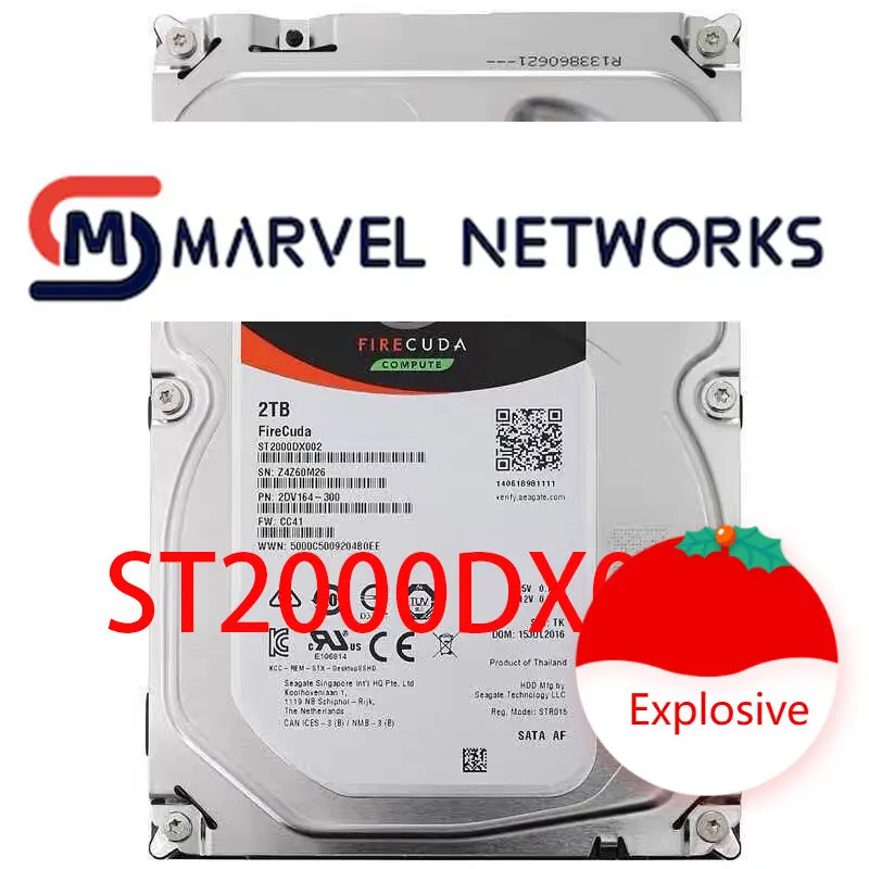 FireCuda 솔리드 스테이트 하이브리드 드라이브, SATA SSHD, 2TB 3.5 인치, ST2000DX002, 신제품 ...