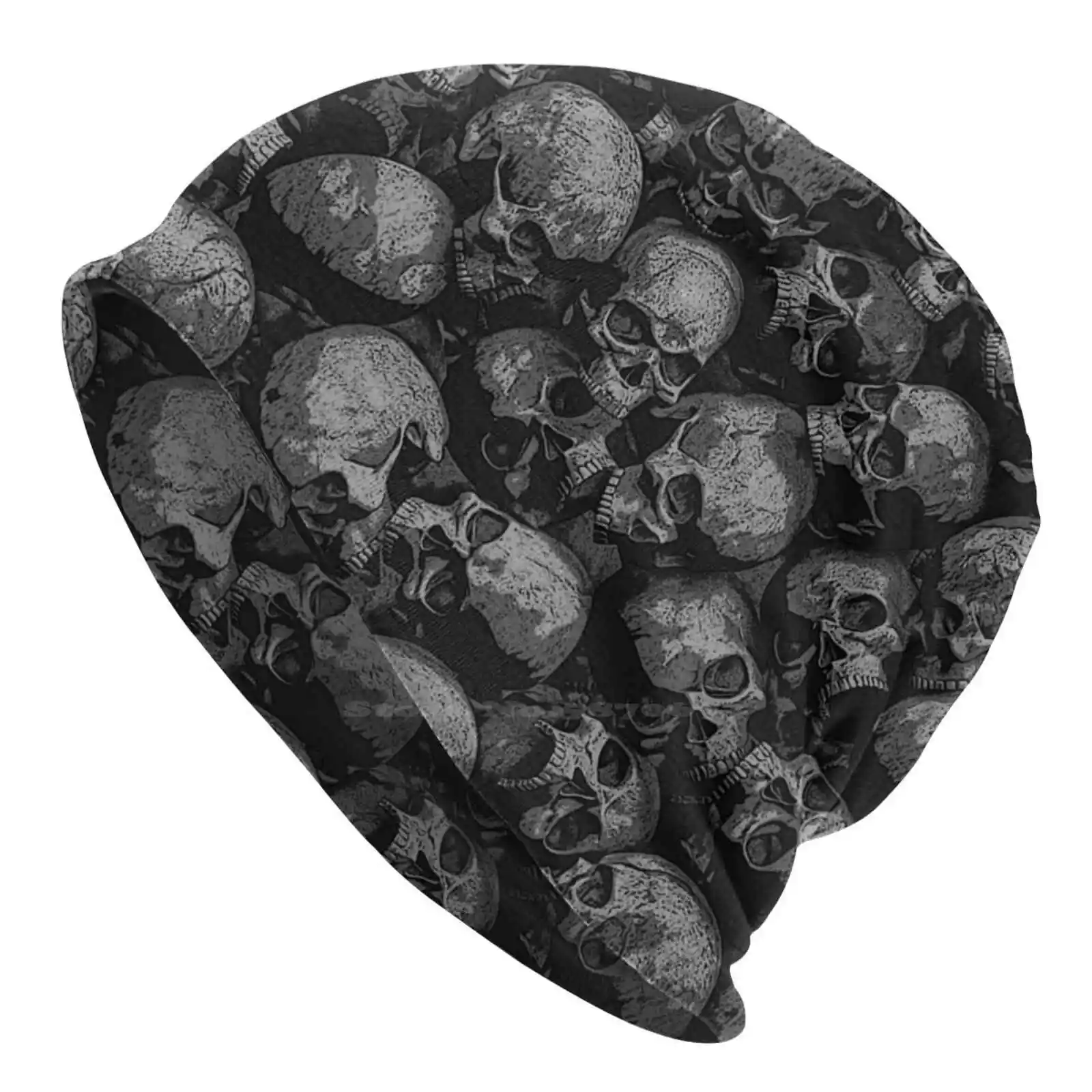 Totally-Gothic-Knitted-Hat-Warm-Beanie-Outdoor-Caps-Skulls-Gothic-Pattern-Macabre-Death-Skeleton ...