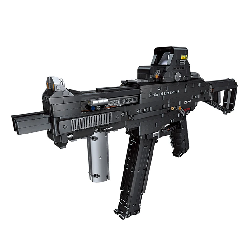 JIESTAR-MOC-Building-Blocks-UMP45-submachine-gun-model-ornament-Model ...
