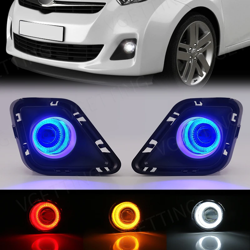 For-Toyota-Ractis-2010-2011-2012-2013-2014-Led-Fog-Lamp-Angel-Eyes-DRL ...