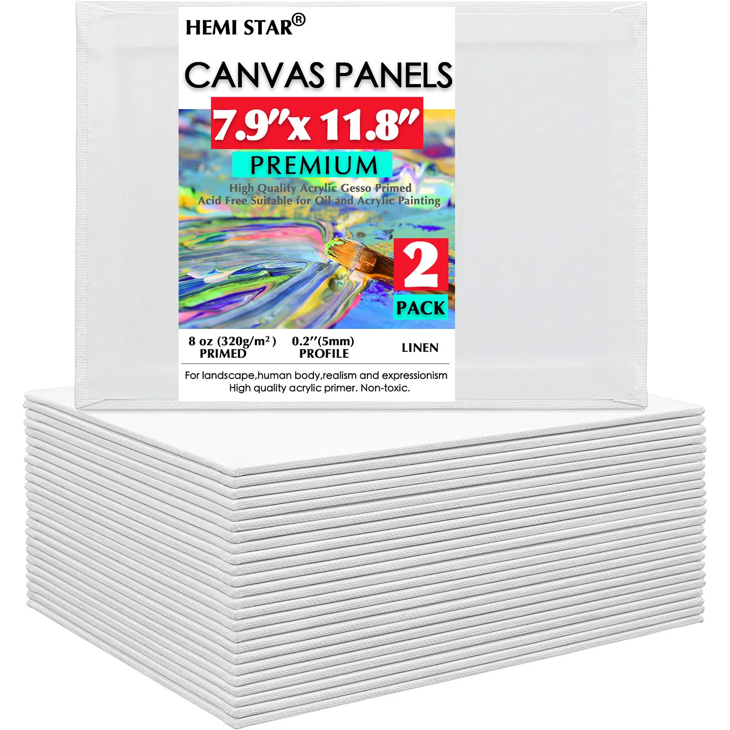 Painting-Canvas-Panels-Linen-2-pcs-Artist-Canvas-Boards-for-Painting ...