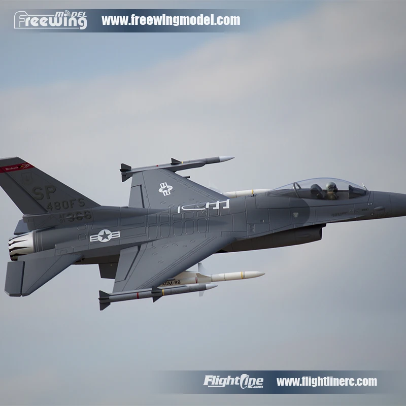 Rc Model Plane Flightline Freewing F-16 V2 70mm Edf Jet 6s - Rc ...
