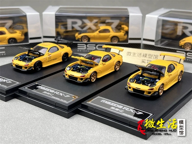 Newly-Stocks-BSC-1-64-Diecast-Mazda-RX7-FD3S-RE-Scale-Model-Car-Yellow ...