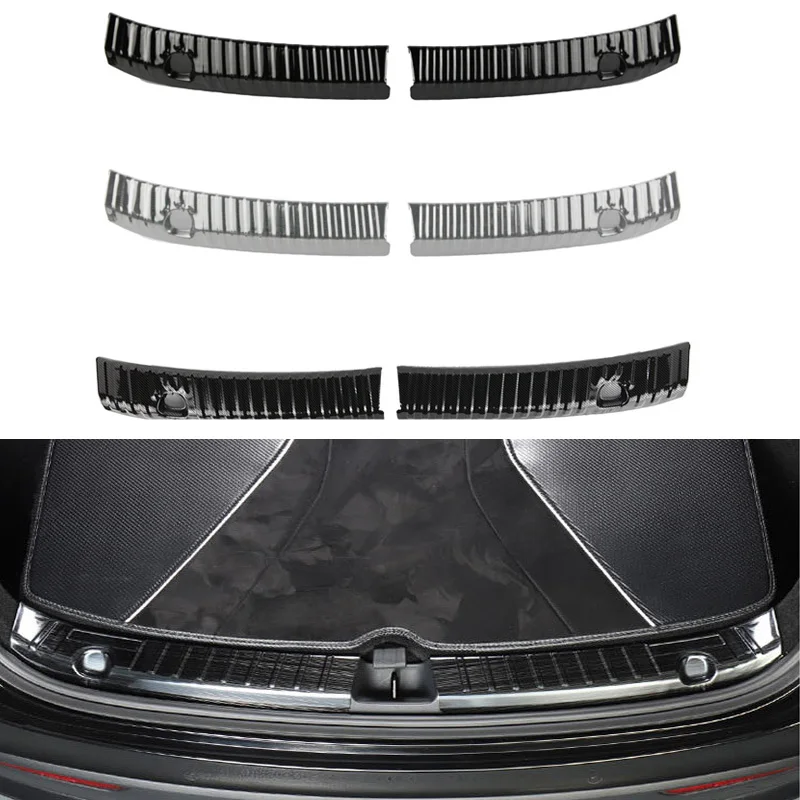 테슬라 모델 3 모델 Y 2017 2022 용 자동 후면 범퍼 풋 플레이트 트렁크 도어 씰 가드 프로텍터 커버 자동차 후면 트렁크 씰 커버 Aliexpress