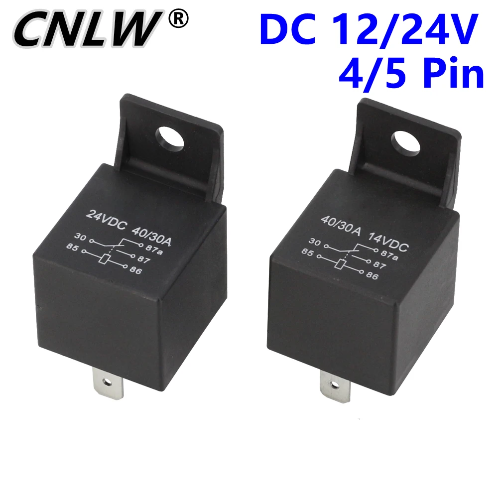 1 PCS 4/5 Pin 40A Waterproof Car Relay Long Life Automotive Relays ...