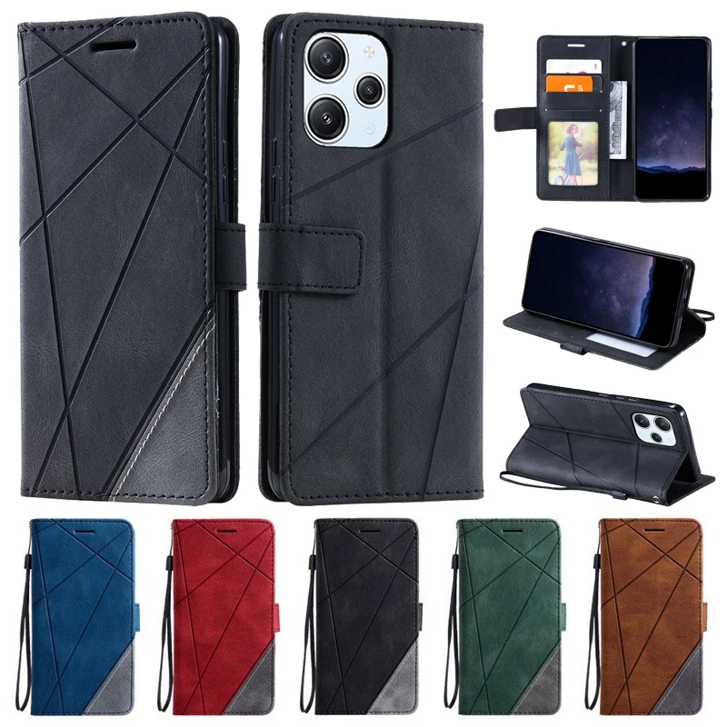 Redmi-12-Case-on-For-Coque-Xiaomi-Redmi-12-Cover-Luxury-Flip-Wallet ...