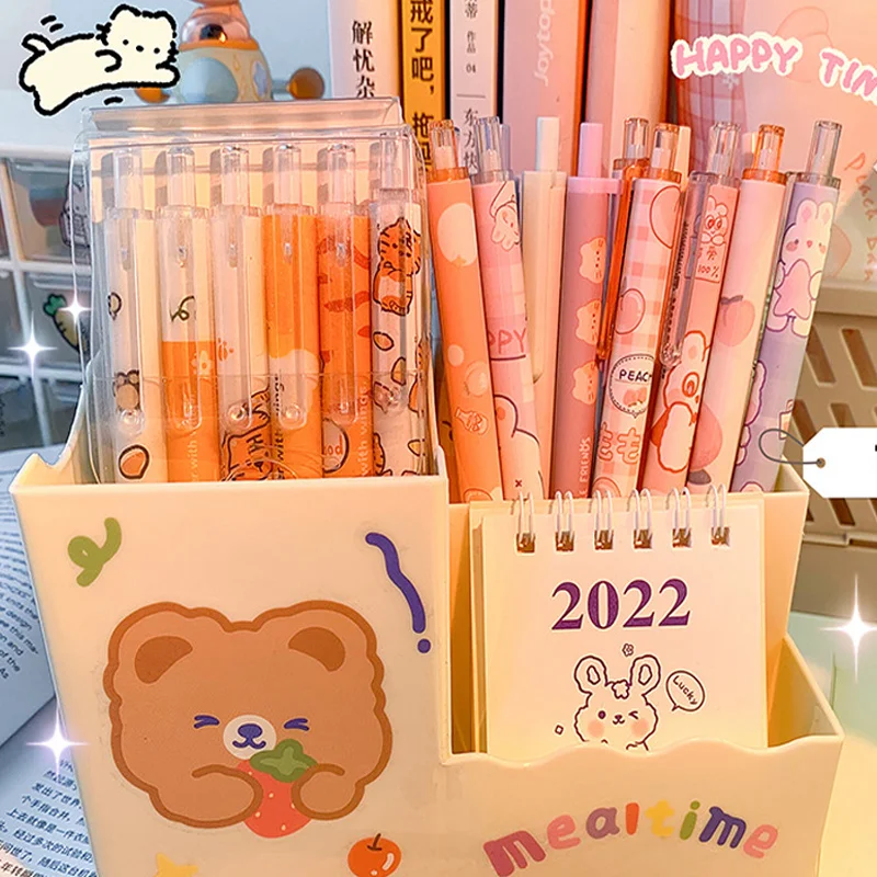 STYLO,Little white--Ensemble de stylos à Gel rétractable Kawaii, stylo ...