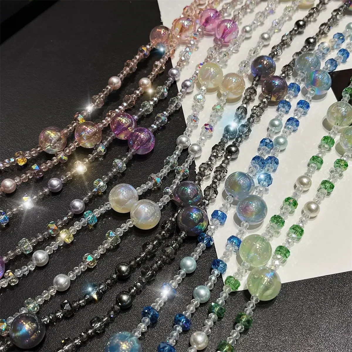 Ins High Value Crystal Beaded Mobile Phone Chain Can Be Carried ...