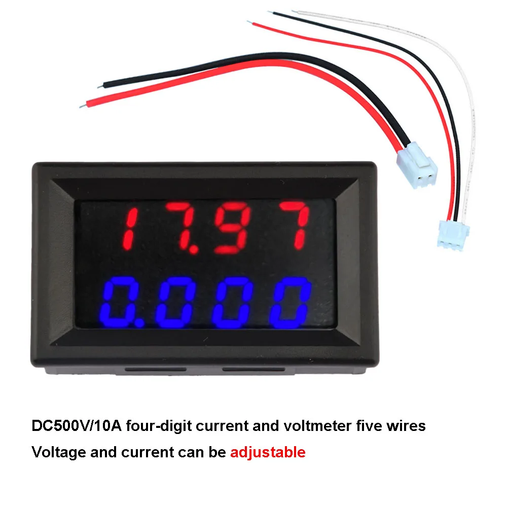 DC-500V-10A-Digital-Voltmeter-Adjustable-Voltmeter-Ammeter-0-28-inch-4 ...