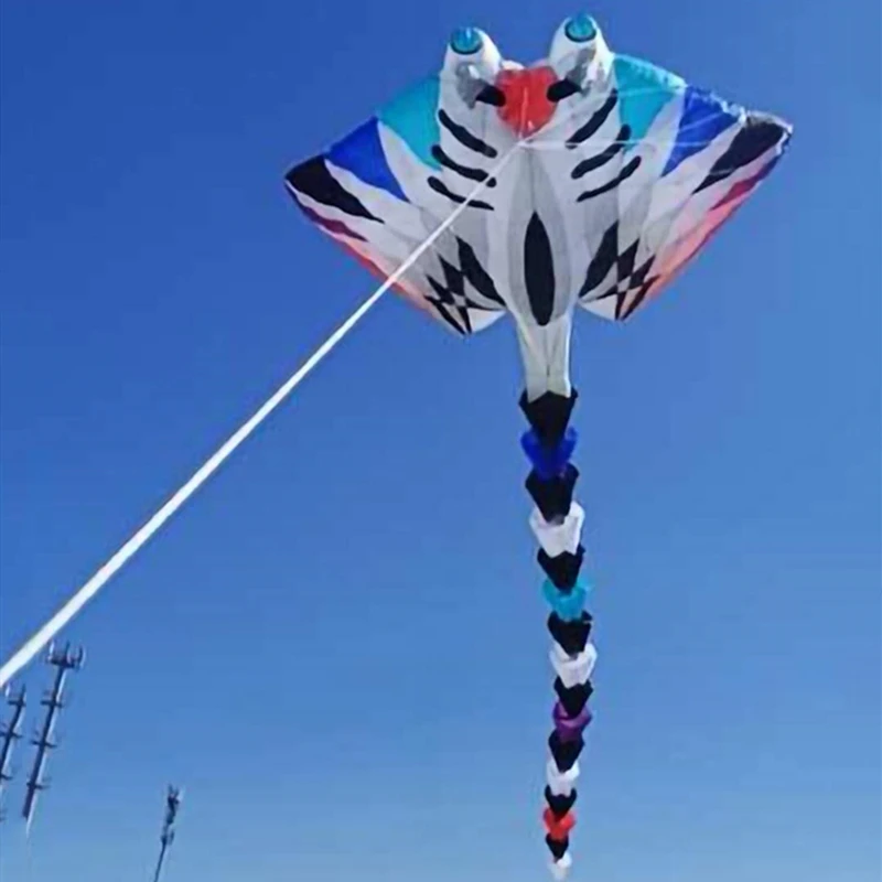free shipping large kite flying 15m ray fish kite for adults kite devil ...