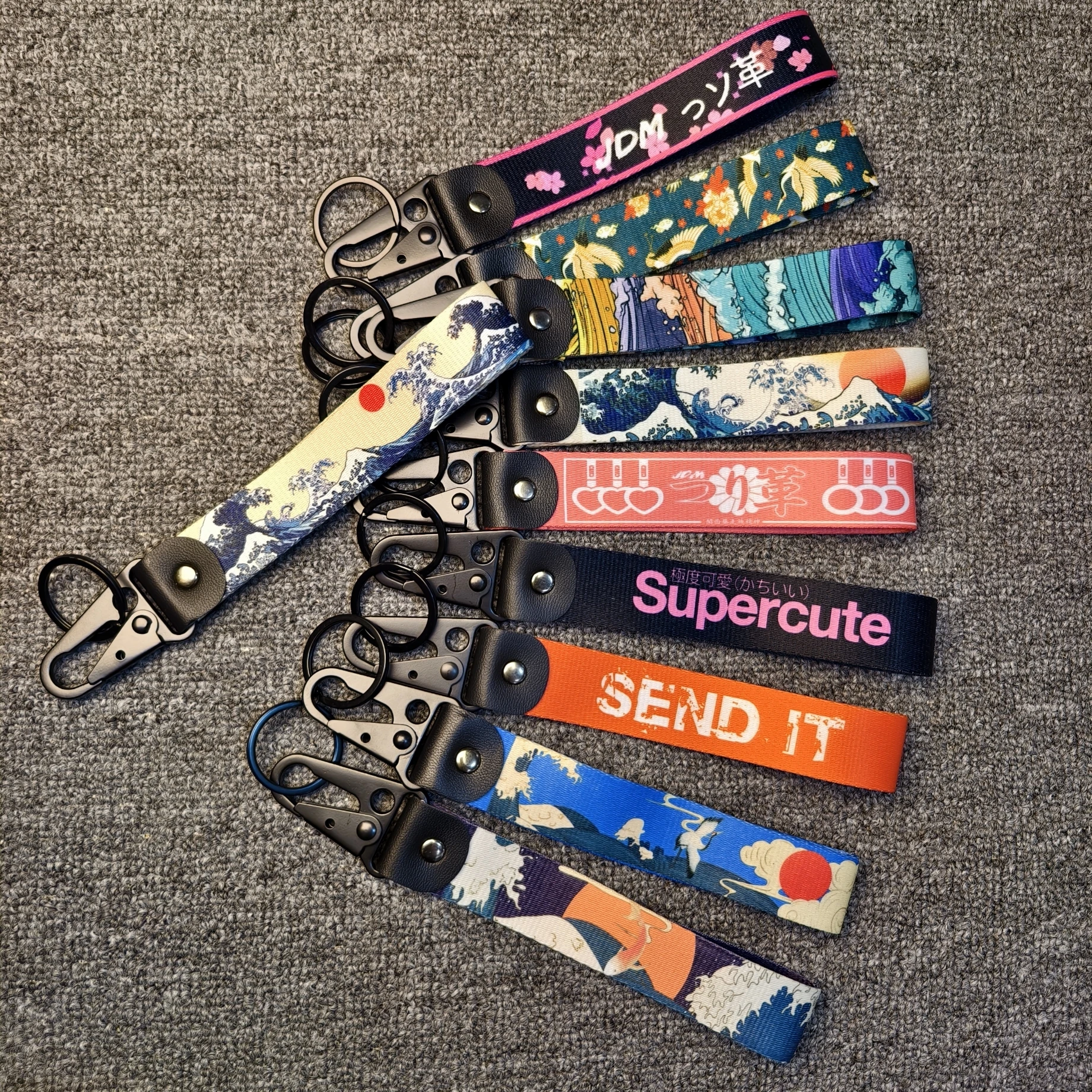 JDM Car Accessories Keytags Strap Japan Keychain Webbing Fake Taxi ...