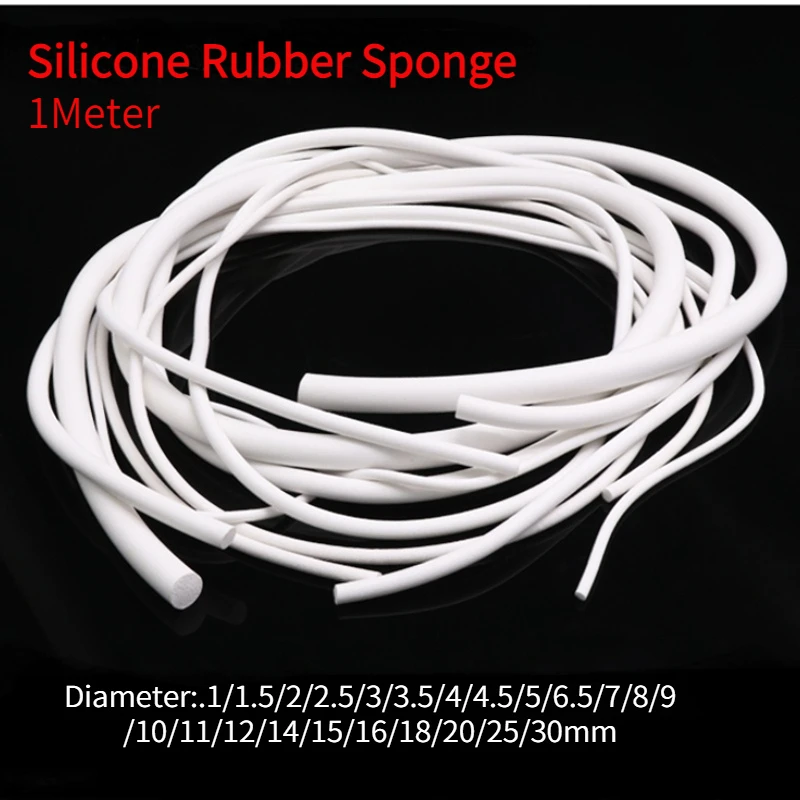 1Meter-Silicone-Rubber-Sponge-White-Foamed-Seal-Strip-Round-VMQ-Foaming ...