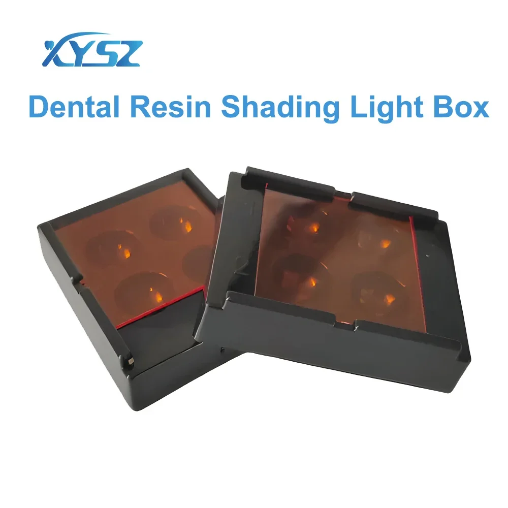 Dental-Resin-Shade-Light-Box-4-Holes-Mix-Composite-Hood-Case-Protector ...