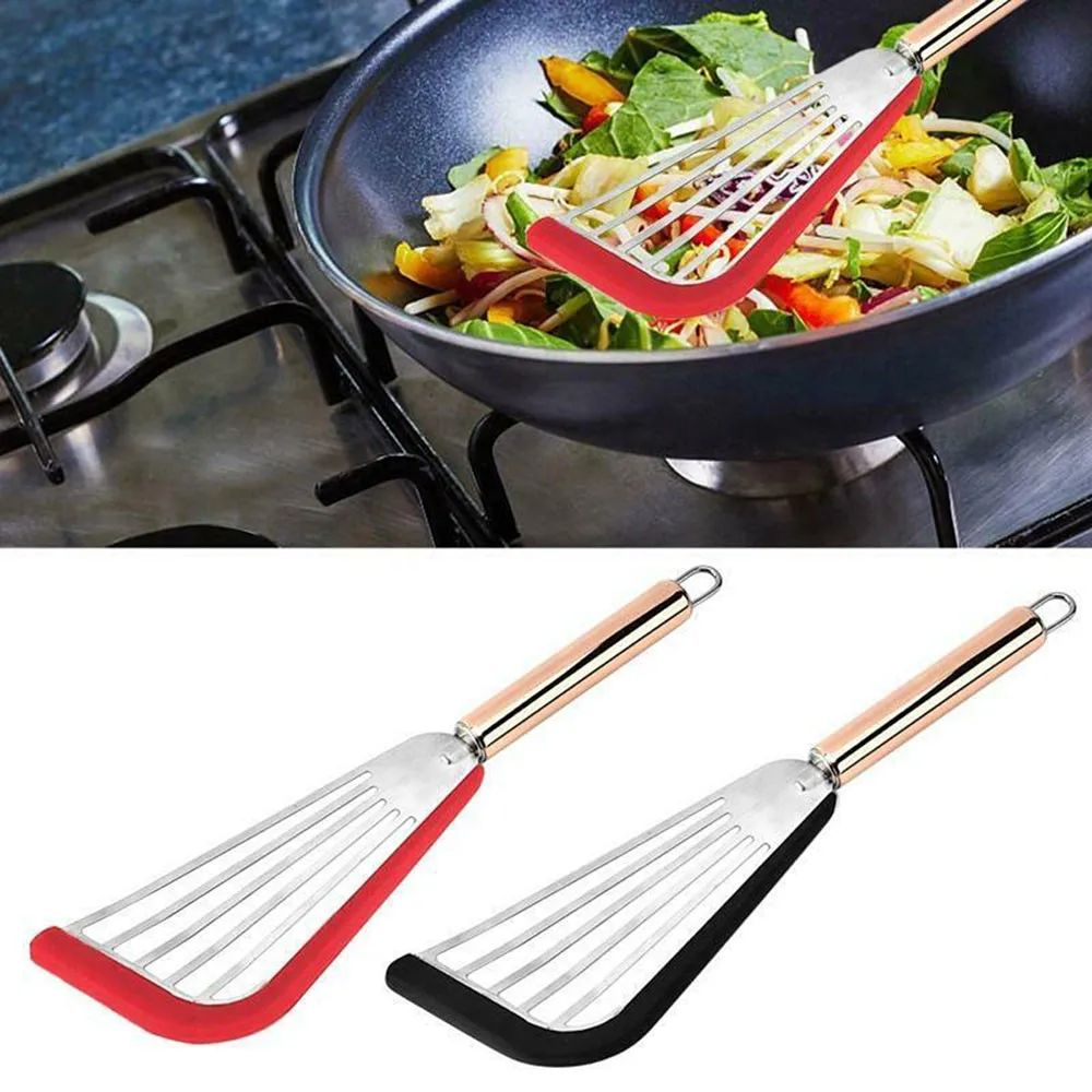 Spatula with Kitchen Slotted Stainless Turner Steel Fish Edge Spatula ...