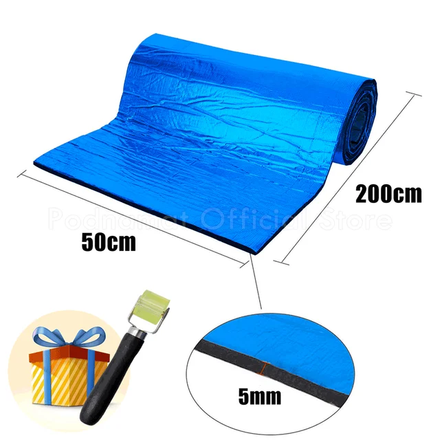 5mm/10mm 200cmx50cm Car Acoustic insulation Thermal Sound Deadener Mat ...