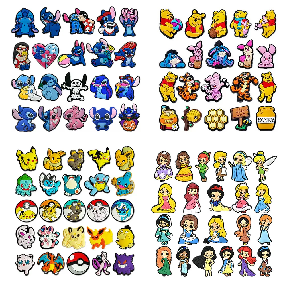 MINISO-Disney-Pokemon-Series-Shoe-Charms-PVC-Cartoon-Shoes-Accessories ...