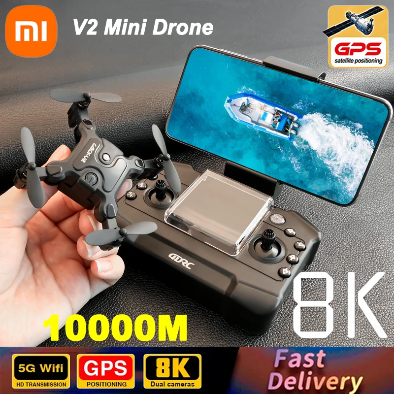 XIAOMI-V2-Mini-Drone-8K-HD-Camera-FPV-RC-Drones-Profesional-RTF ...