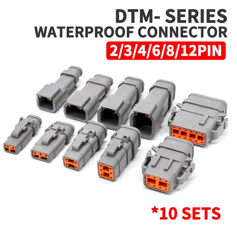 10-Sets-Deutsch-DTM-connector-waterproof-DT-connector-male-and-female-head-wiring-terminal ...