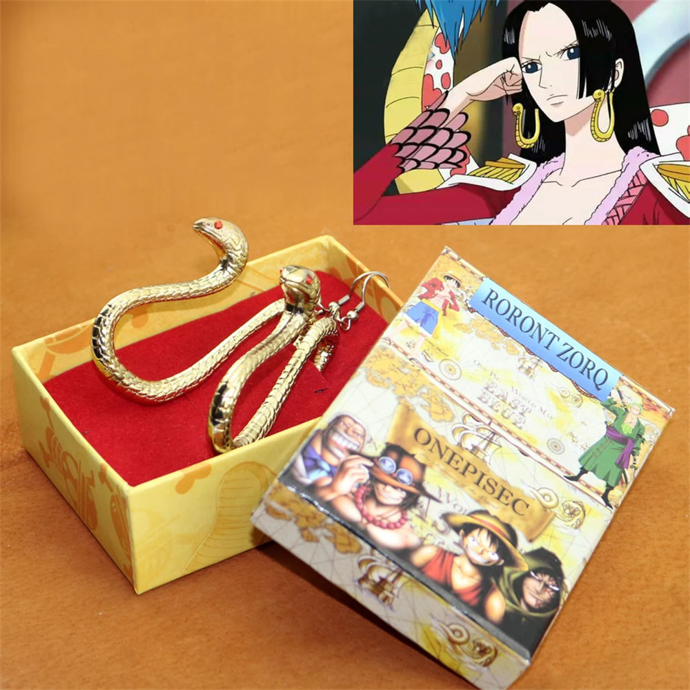 Bow Earings One Piece The Empress Boa Hancock Cosplay Costume Bow ...