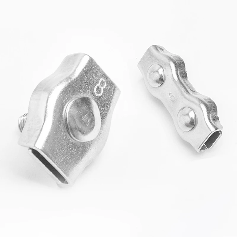 2pcs-304-316-Stainless-Steel-Wire-Rope-Clips-Single-Double-Grips-Cable ...
