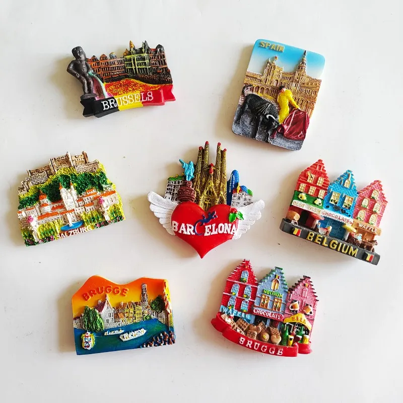 Belgium-Delicate-Fridge-Magnet-Brugge-Brussels-Spain-Austria-Resin ...