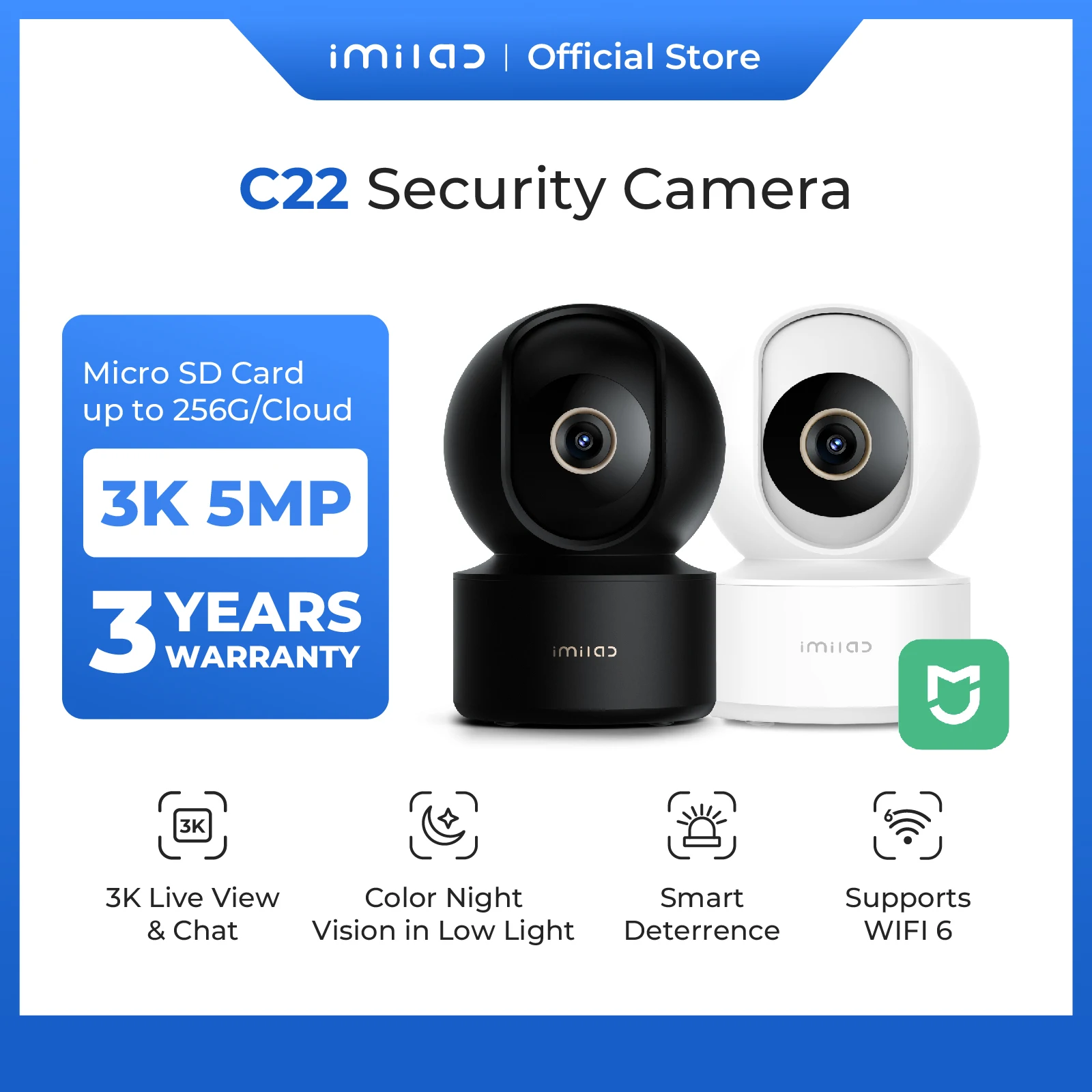 IMILAB-C22-3K-Security-Indoor-Camera-360-View-Home-Camera-with-Color ...