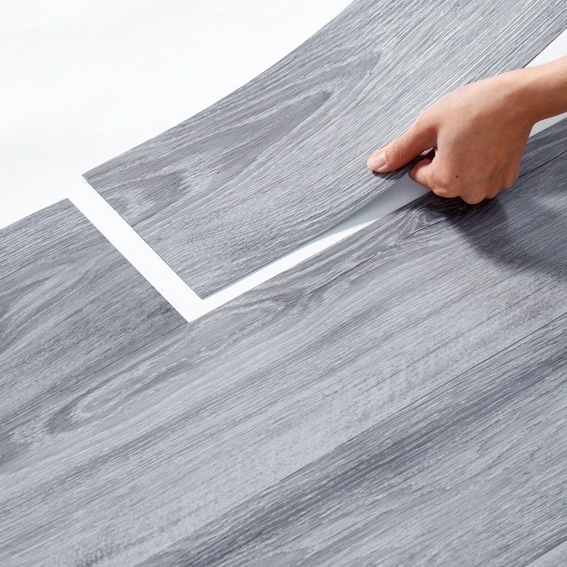 7pcs Wood Grain Floor Tile Stickers Waterproof Self-adhesive Wallpaper ...