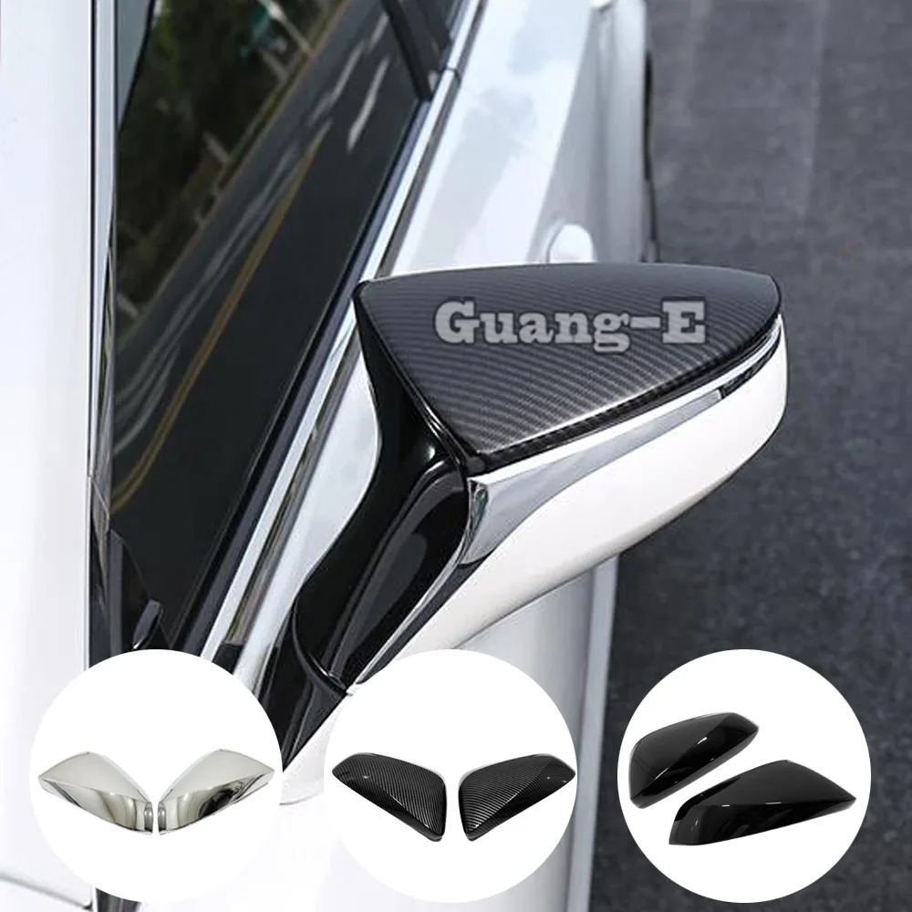 ABS Chrome Side Mirror Cover Rearview Mirror Caps Trim Car Eyebrow 2PCs ...